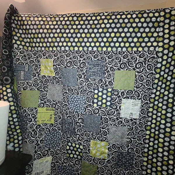 Unfinished Quilt, Quilt Top, 48.5" X 60", Lap Quilt, Modern Quilt, Made ...