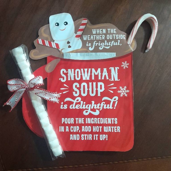 Snowman Soup, Hot Cocoa Printable, Hot Chocolate Christmas Gift, School ...