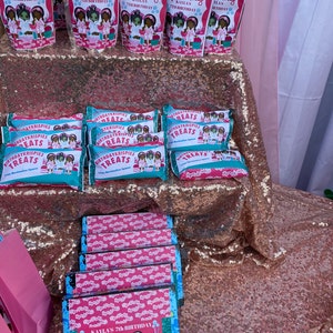 Bundle Spa Party Party Favors Chip Bags Rice Krispy Juice Pouch Labels ...