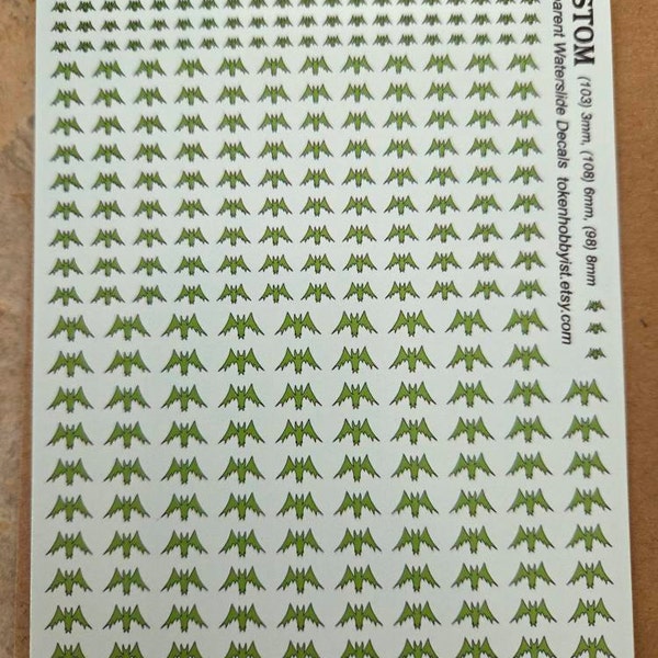 Waterslide Decals and Transfers for Tabletop Miniatures / Roleplaying ...