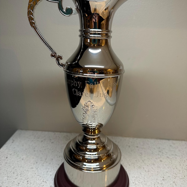 Trophy Superstore Classic Nickel Plated Claret Jug Golf Award - Free ...