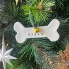 Personalised Dog Bone Clay Tree Decoration, Pet Christmas Decoration ...