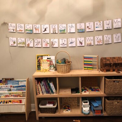 Watercolor Nature Alphabet Banner Classroom Decor - Etsy