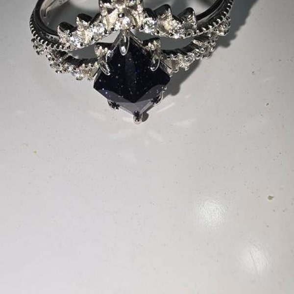 Acotar High Lady Ring: 18k Gold, Blue Sandstone, Sterling Silver - Etsy