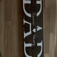 Personalized Fathers Day Gift Dad Sign With Kids Names - Etsy