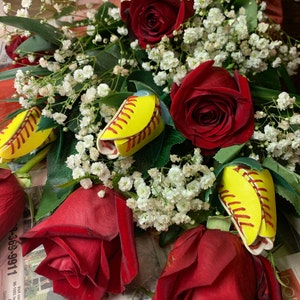 Softball Roses Select Qty Softball Gift Back to School - Etsy