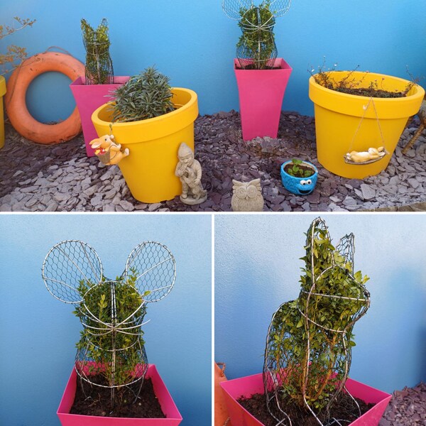 Handmade Topiary Rabbit Frame - for Plants - Perfect for the Budding ...