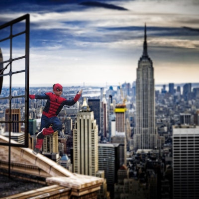 Superhero Digital Background, Super Hero Cosplay Backdrop, New York ...
