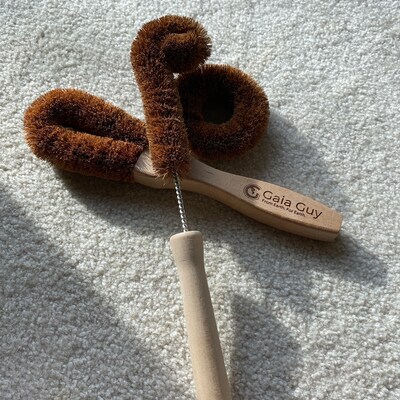 All Natural Bottle Cleaning Brush Set NO Plastic Sisal Bristles and ...