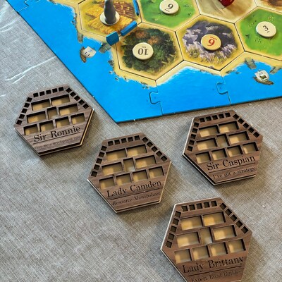 Personalized Game Piece Holders for Popular Game Board Finished Walnut ...