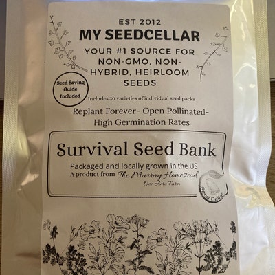 Emergency Survival Vegetable Heirloom Seed Pack Non-hybrid Survival ...