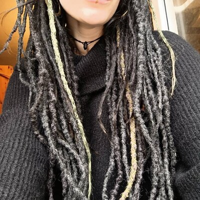 6 Clip in Braids and Dreads, Pink Ombre Synthetic Dreadlocks, Pastel ...