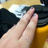 Wave Ring, Surfers Ring, Hammered Wave, Ocean Wave Ring, Finger Wave Ring, Her, Beach Jewelry ...