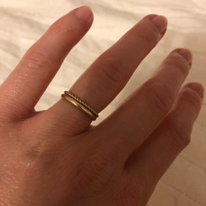 14kt Twisted Stacking Ring, Gifts for Her, Christmas, Stocking Stuffer ...