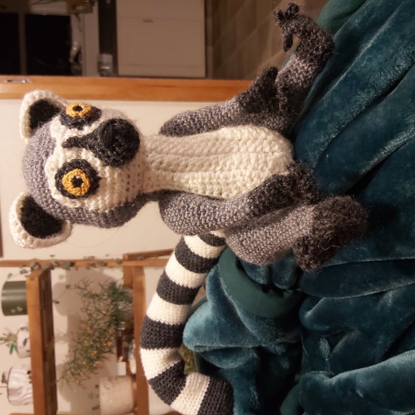 CROCHET PATTERN Lester the Lemur Crochet Amigurumi Stuffed Animal Plush ...