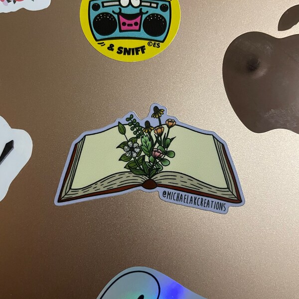 Book Sticker | Stickers for Hydroflask | Laptop Stickers | Water Bottle ...