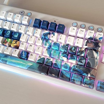 Viego the Ruined King LOL Series Keycap Set, 112 Keys PBT for Mechanical Keyboard OEM Profile ...
