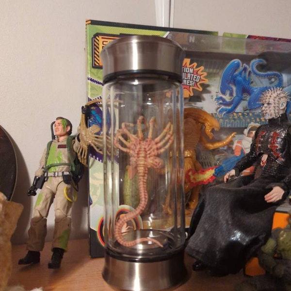 USA Alien in a Test Tube Embryo Glass Jar Prop Led Light Red Green Blue ...