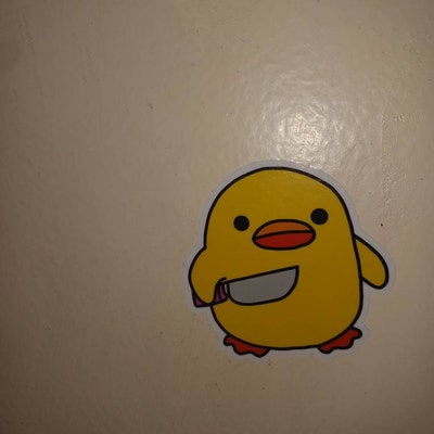 Duck Running Away With Bread Sticker Laptop Sticker Water - Etsy