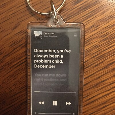 Custom Apple Music Lyrics Keychain Your Song, Your Lyrics, Uniquely ...