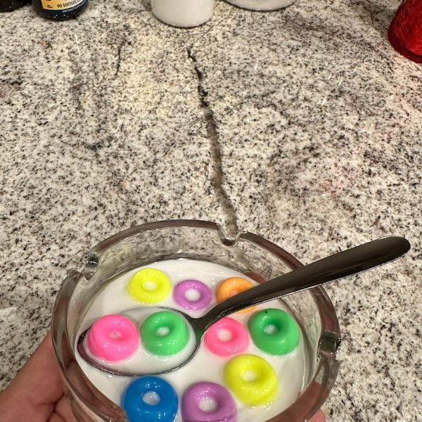 Cereal Bowl Ashtray, Cute Resin Ashtray, Fake Food Resin Art, Dopamine ...