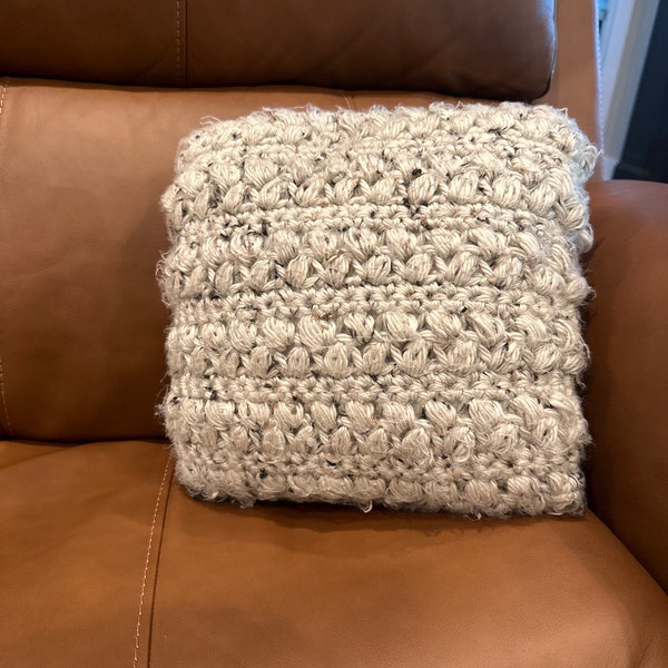 Crochet Chunky Pillow Cover Pattern, Crochet Throw Pillow Cover ...