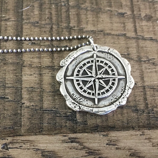 Nautical Jewelry, Nautical Necklace, Nautical Compass, Compass Necklace ...