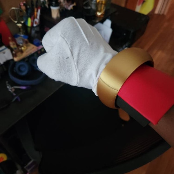 3D Printed & Foam Crafted "shadow the Hedgehog" Inhibitor Rings W/cuffs ...