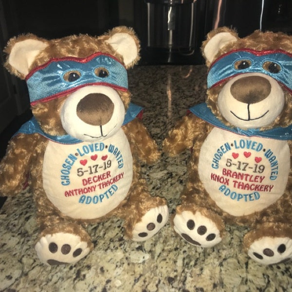 Personalized Stuffed Animal, Adoption Gift, Gotcha Day, Boy or Girl ...
