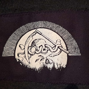 Spider Web Collar Screen Printed Patch Horror Punk Black Metal Goth - Etsy