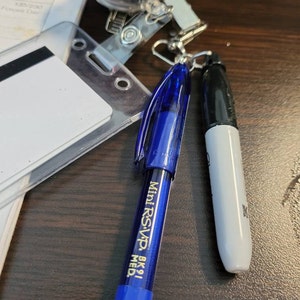 Sharpie and Pen Keychain Badge Reel Sharpie Badge Reel Pen Keychain ...