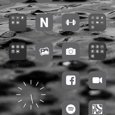 Minimalist Light Grey iPhone Ios 14 Ios 15 App Icons Pack Grey ...