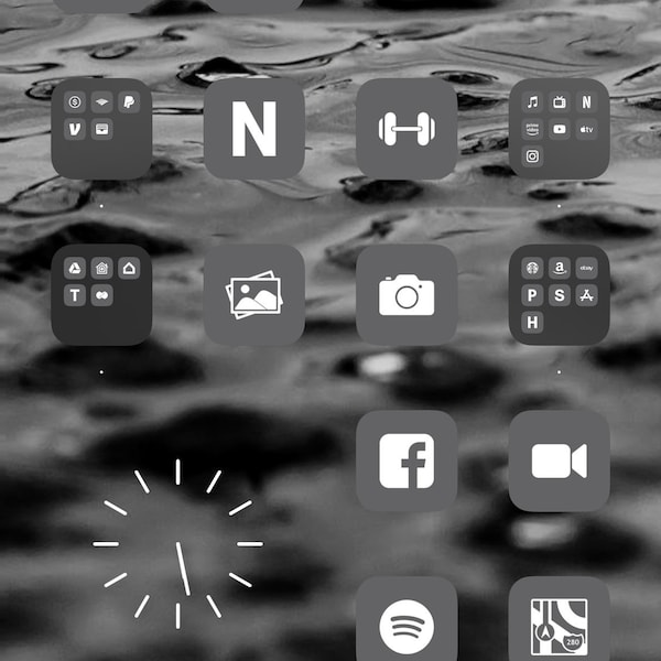 Minimalist Dark Grey iPhone Ios 14 Ios 15 App Icons Pack | Grey ...