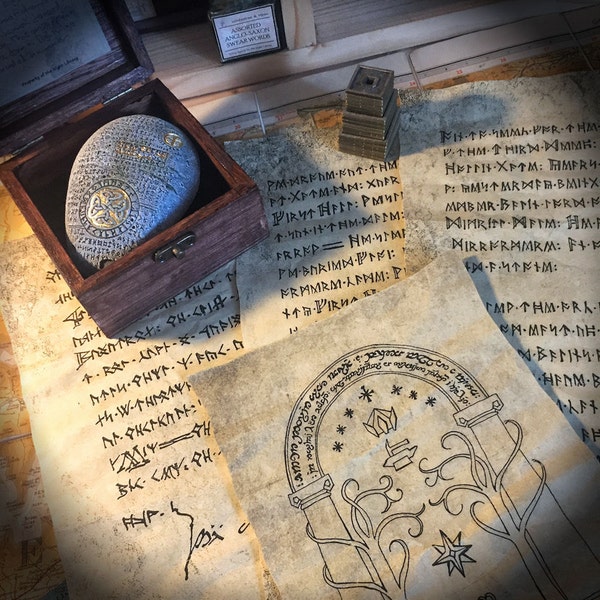3 Dwarven Runic Pages - Scrolls From the Realm of Tolkien - Etsy