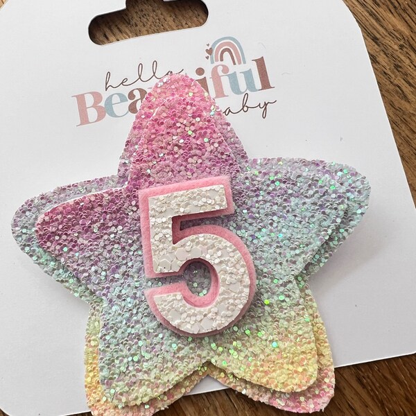 Rainbow Birthday Badge, Glitter Birthday Badge, Star Birthday Badge ...
