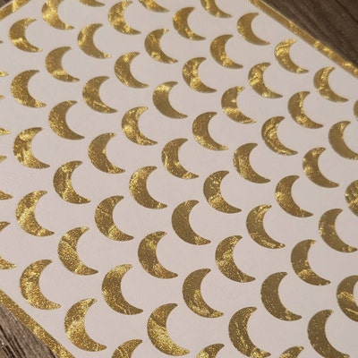 Extra Small Gold Dot Stickers, Set of 750 Micro Sized Golden Dot Vinyl ...