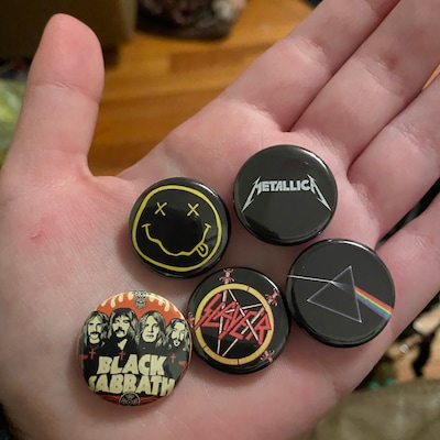 Rock Band Pins Buttons Badges Punk Metal Alternative Pop - Etsy