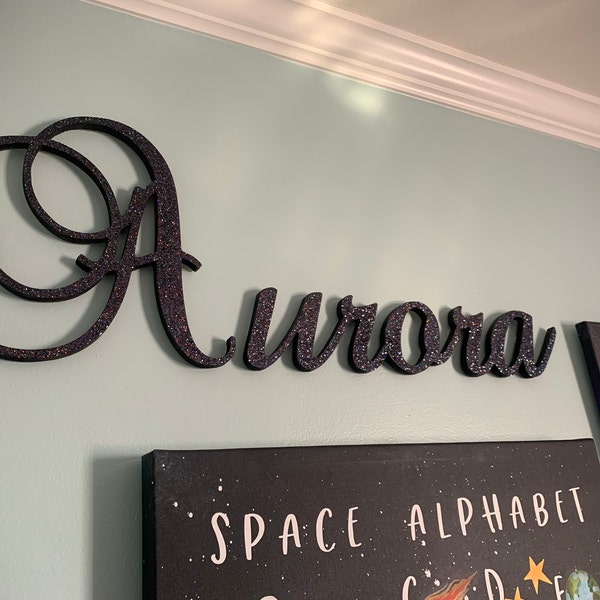 GLITTER and SPARKLE 24 Inch Wall Letter Monogram Letters Nursery Decor ...