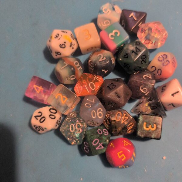 Mystery Bulk Random Dice Scoop | Mixed Dnd Polyhedral Scoop of Dice ...