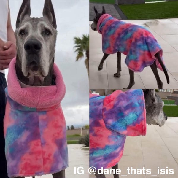 Great Dane Coats for Dogs, Extra Large Dog Pjs, Bull Mastiff Dog ...