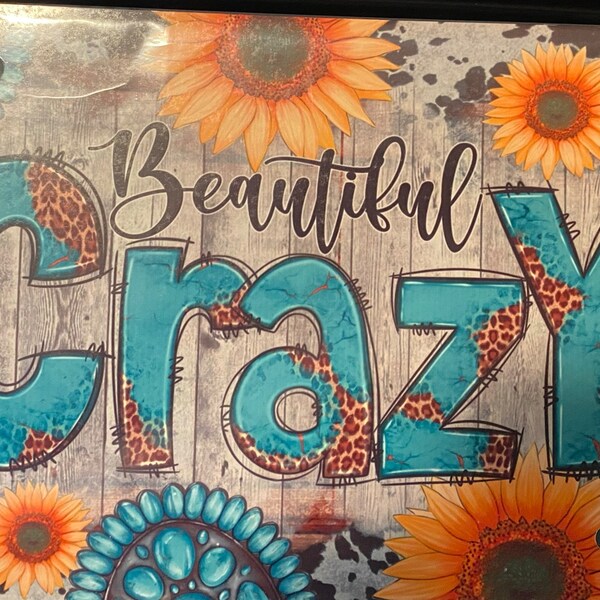 Cowhide Beautiful Crazy License Plate Png, Beautiful Crazy Png, License ...