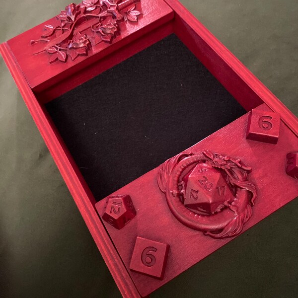 Custom Dnd Dice Box, Dnd Rolling Tray, Personalized Name Engraving ...