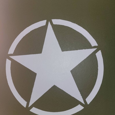 Military Star Stencil Army Star Stencil, Army Stencil, Military Stencil ...