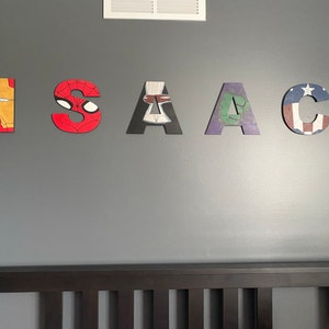 Spider Gwen 6 or 8 Hand Painted Wood Letters | Etsy