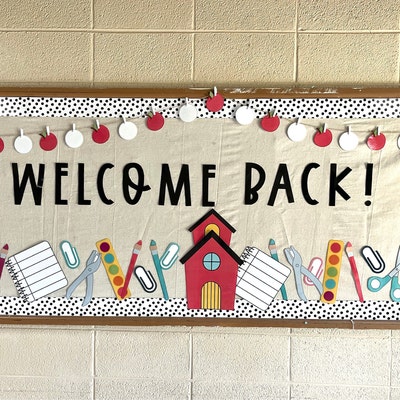 Welcome Back Back to School Fall Bulletin Board Kit - Etsy