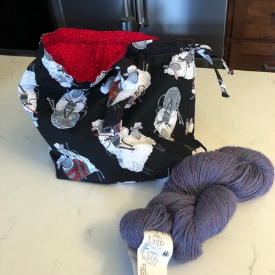 Small Knitting Project Bag - Etsy