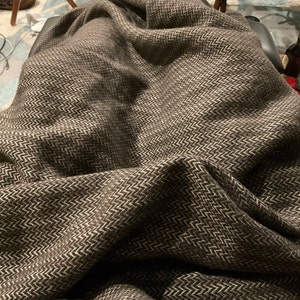 Natural Not Dyed Linen Fabric, QUITE HEAVY Linen, 260 GSM, Softened ...