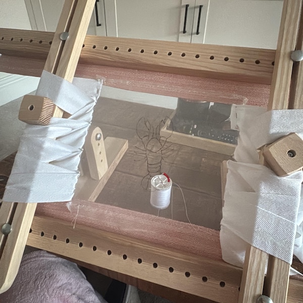 Tambur Frame & Trestles 47" (120cm) Wood Tambour Embroidery Supplies ...