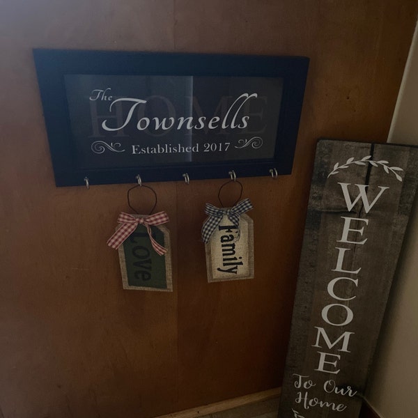 Farmhouse Welcome Sign - Wooden Rustic Decor, Front Door Porch Entryway ...