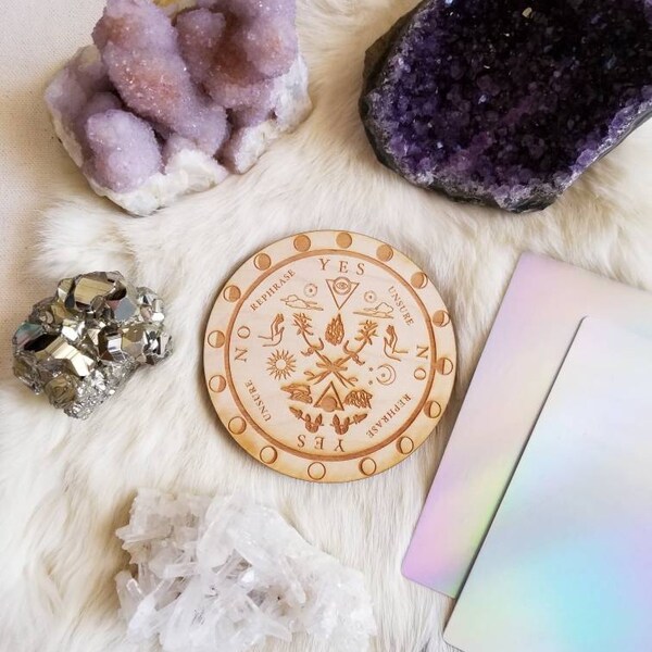 Pendulum Witch Board | Scrying Divining Kit | Wood Altar Tool | Unique ...